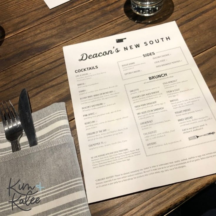 Deacon's New South Review: Nashville's Brunch Menu - Happy Life Ideas