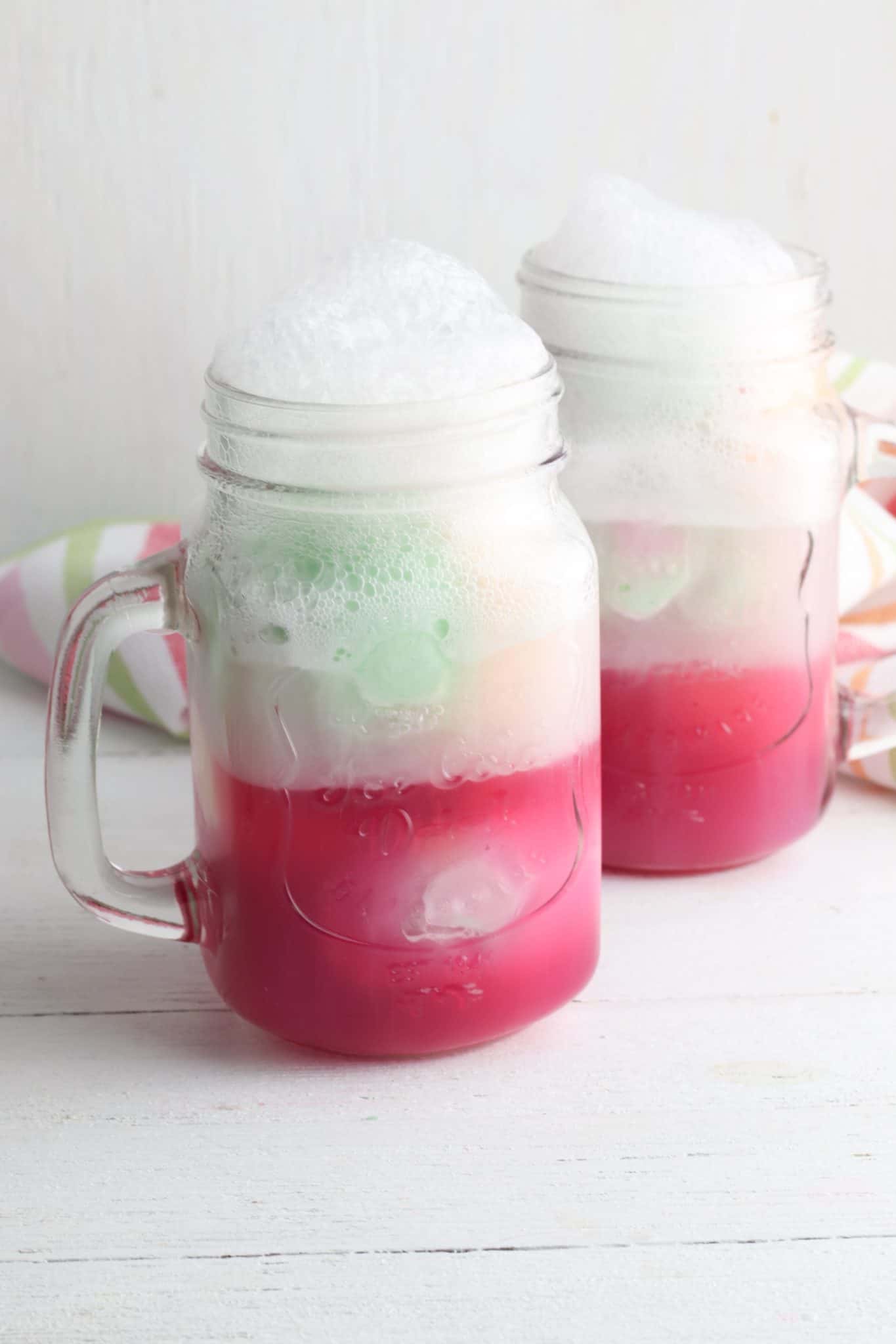 Individual Unicorn Rainbow Sherbet Float Punch with Sprite (Easy!)