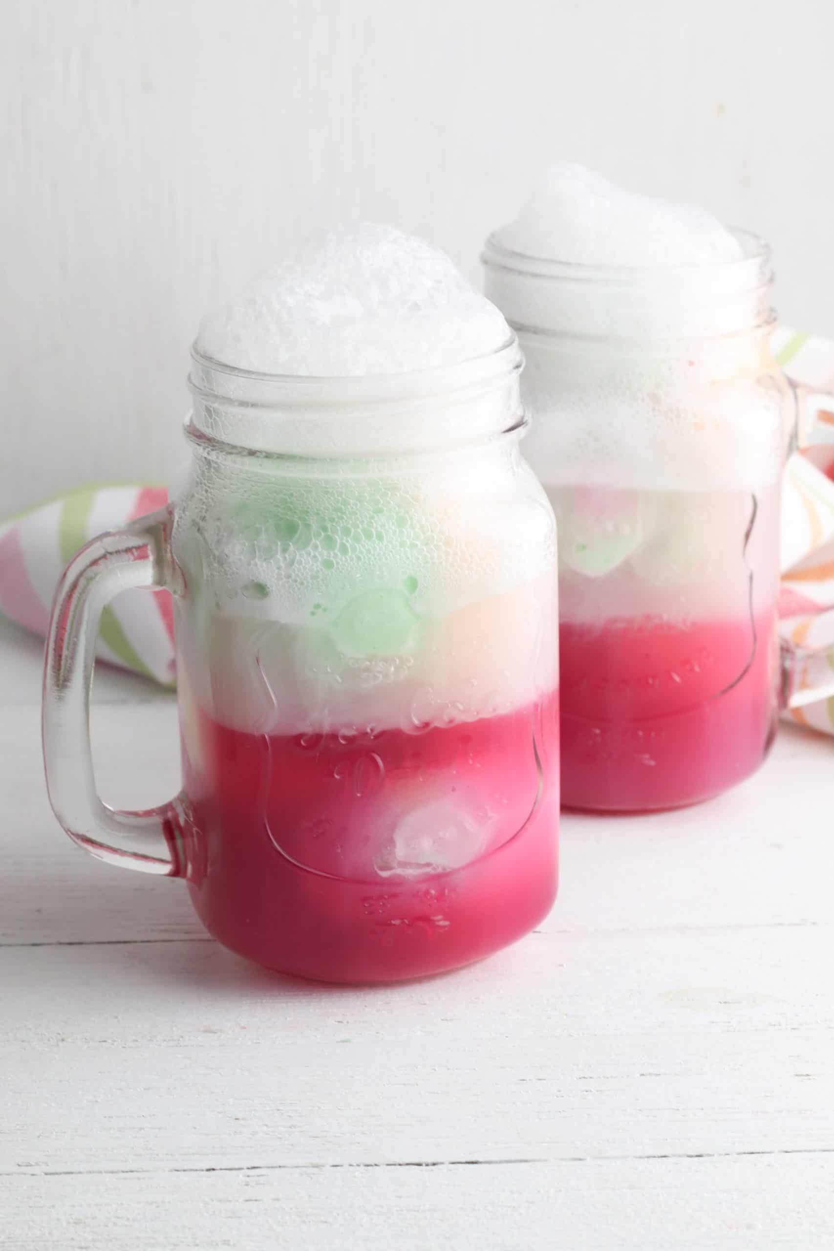 Individual Unicorn Rainbow Sherbet Float Punch with Sprite (Easy!)