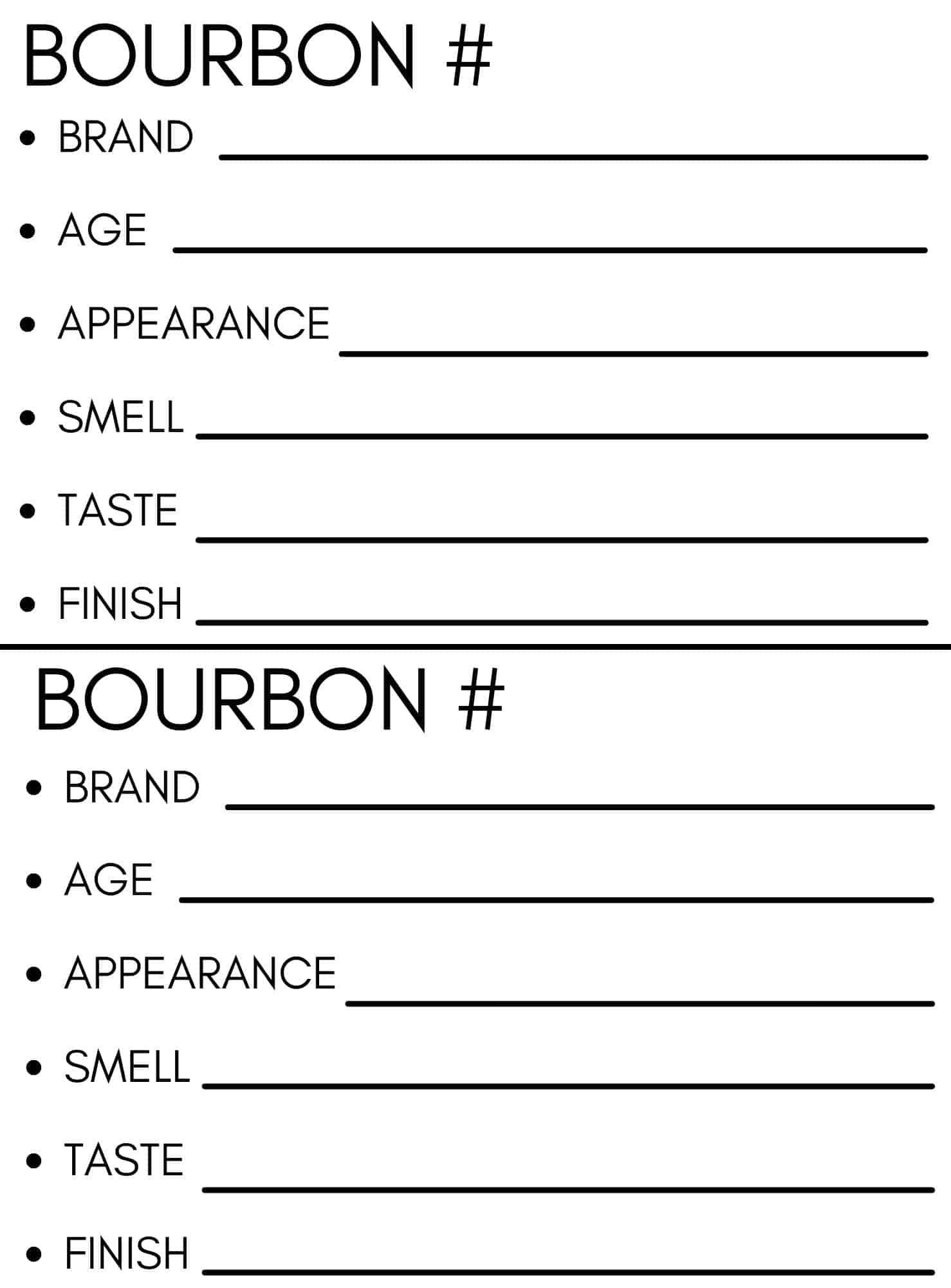 Host an at Home Bourbon Tasting Party (Notes Template Included)