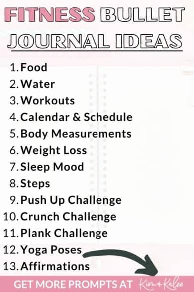 25 Fitness Bullet Journal Ideas for Exercise, Health Goals & Weight Loss