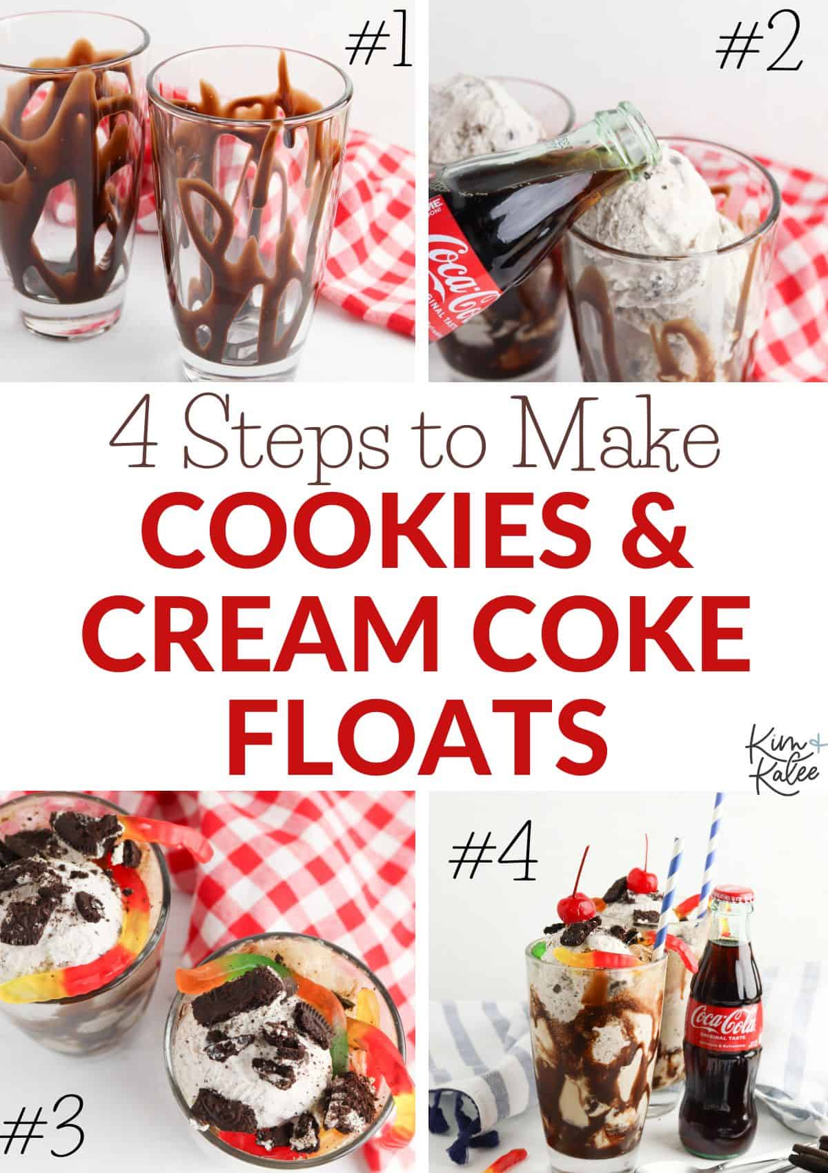 Cookies and Cream Coke Floats with Gummy Worms