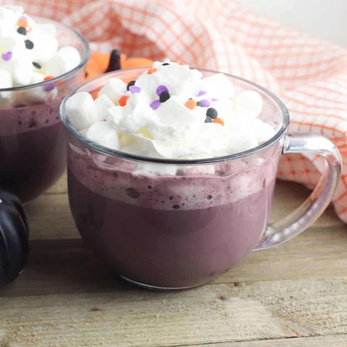 Fun Hocus Pocus Purple Hot Chocolate for Halloween