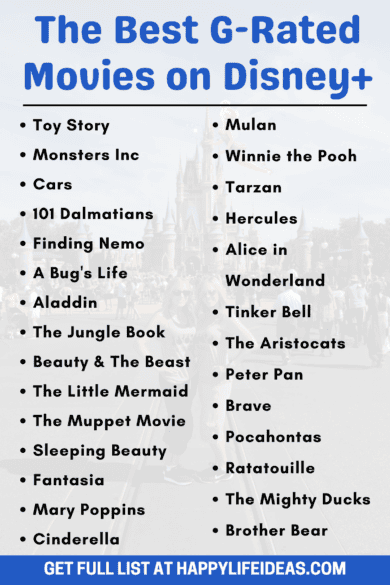 58 G-Rated Movies on Disney Plus for Kids & Family Movie Night
